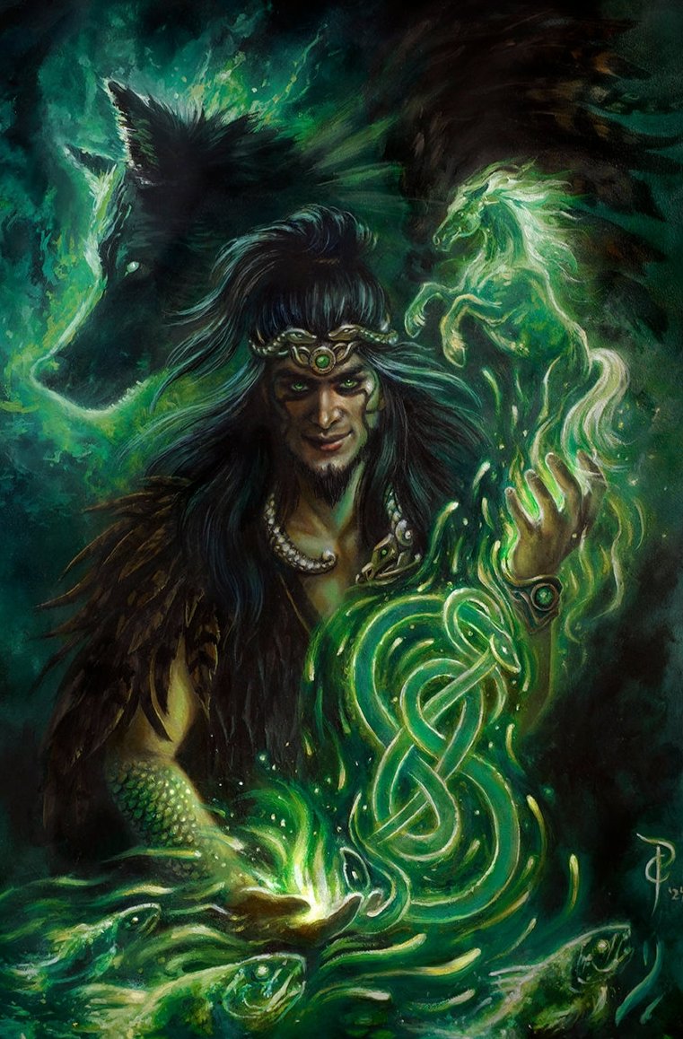Norse God Loki Fantasy Art Print – Inlumined Arts LLC